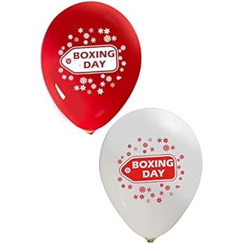 Amazon.com: Boxing Day Balloons - 12 Inch Latex - 2 Sided Print (16 ...
