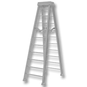 10" Silver Large Ladder - Wrestling Figure Accessories (For WWE & TNA ...