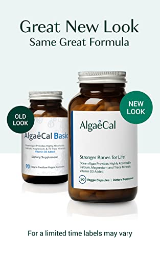 AlgaeCal - Calcium Supplement - Made with Natural Red Algae Plant-Based ...