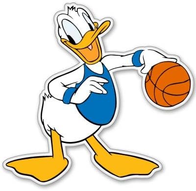 Amazon.com: Disney Donald Duck Basketball Vynil Car Sticker Decal ...