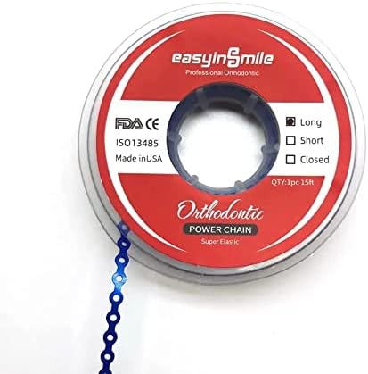 Easyinsmile Dental Orthodontic Elastic Rubber Power Chain Braces Bands ...