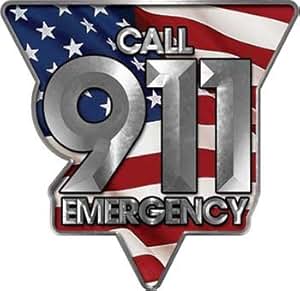 Amazon.com: REFLECTIVE Call 911 Emergency Police EMS Fire Decal with ...