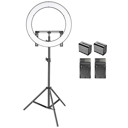 Neewer Photo Studio LED Ring Light Lighting Kit -(1)19 inches Dimmable ...