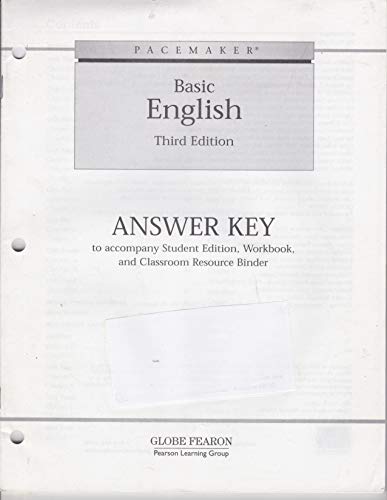 Gf Basic English Pacemaker Third Edition Answer Key 2000c: XXX ...