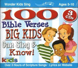 Wonder Kids - 100 Bible Verses Big Kids Can Sing & Know! 3 CD ...