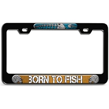 Amazon.com: Redfish Fishing Fish Chrome Metal License Plate Frame Tag ...