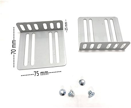 2 DIN car radio mounting L brackets with screws - metal: Amazon.co.uk ...
