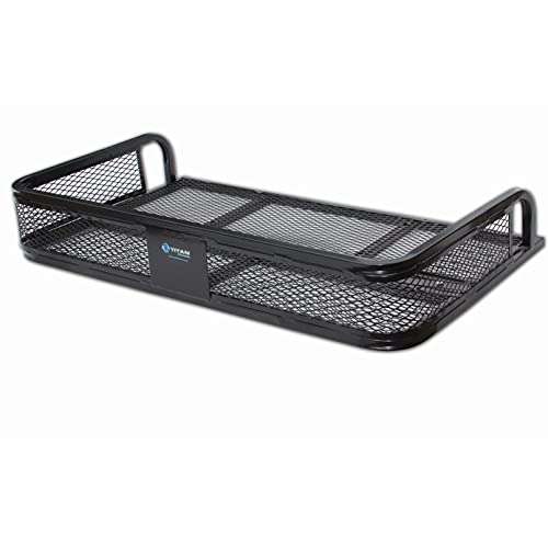 Titan Universal ATV Rear Storage Rack, Steel Cargo Basket Carrier ...
