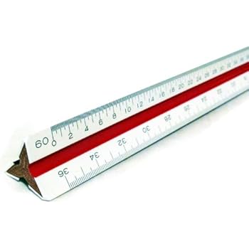 Amazon.com : 12" Triangular Scale Ruler Engineer 1:10, 1:20, 1:30, 1:40 ...