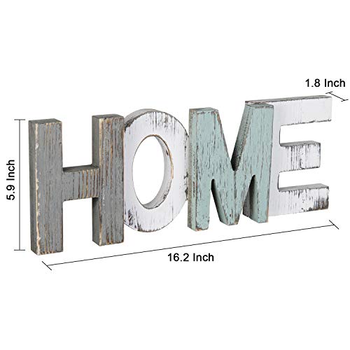 Liry Products Rustic Wood Block Home Sign Cutout Word Letters ...