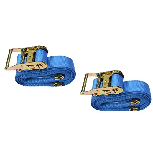 Two 2" x 20' E Track Tie-Down Ratchet Straps | Heavy Duty Ratcheting Cargo Strap TieDowns w ...