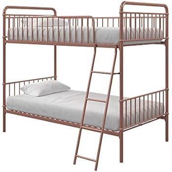 Amazon.com: Kid's Bunk Bed Frame Wrought Iron Cast Metal Vintage ...