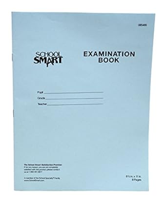 Amazon.com: School Smart Examination Blue Book with 8 Pages, 8-1/2 x 11 ...