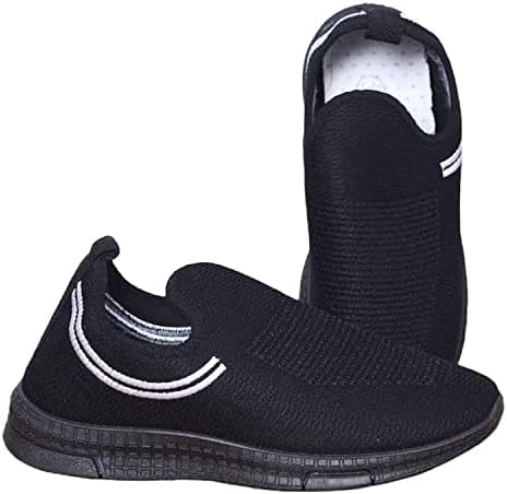 Men's Slip On Shoes with Side Stripe Embroidered Slip On Shoes (46 ...