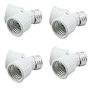 Twin Socket Adapte, Light Bulb Socket Splitter for LED, CFL and ...
