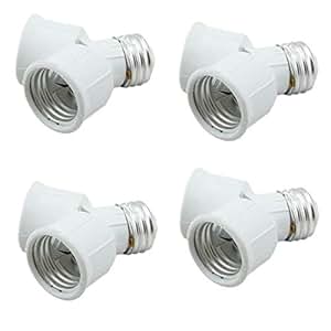 Twin Socket Adapte, Light Bulb Socket Splitter For LED, CFL and ...