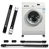 Two Adjustable Mobile Washing Machine Stand Base With Wheels, Heavy ...