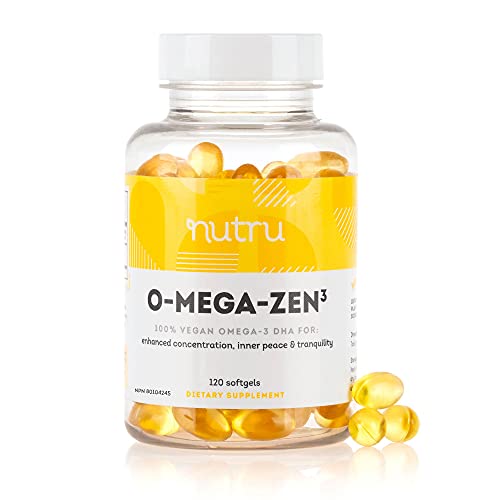NuTru O-Mega-Zen3 Vegan Omega 3 DHA Supplement - 400 mg DHA Essential ...