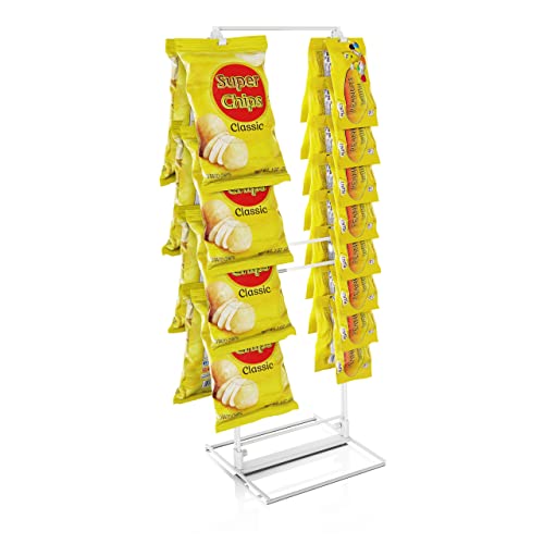 DS THE DISPLAY STORE Potato Chip Rack Display With 32 Clips, 2-Row Chip ...