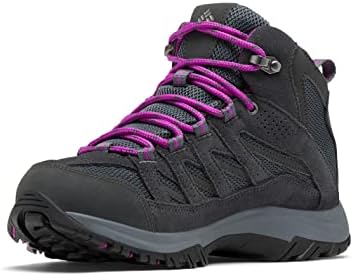 Columbia Women's Crestwood Mid Waterproof Hiking Boot, Graphite, Bright ...