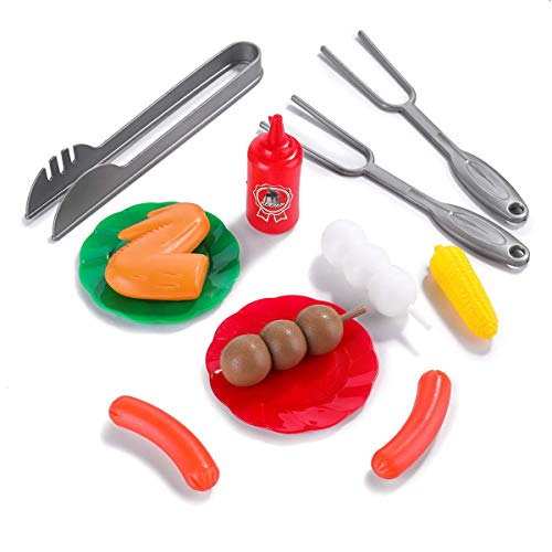 Pretend Play BBQ Grill for Kids with Lights, Sizzling Sounds and Smoke ...