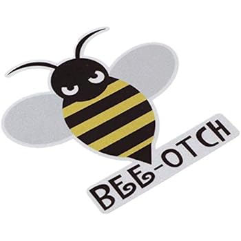 Amazon.com: Street Legal Decals BEE-OTCH Vinyl 5" Decal Happy Bee ...