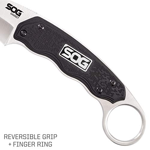 SOG Survival Karambit Knife - Gambit Curved Security Belt Knife, Full ...