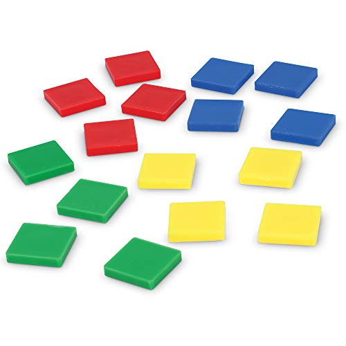 Learning Resources Square Color Tiles, Counting, Sorting Toy, Set of ...