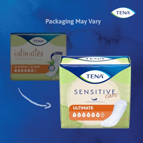TENA Incontinence Pads, Bladder Control & Postpartum for Women, Ultimate Absorbency, Regular ...