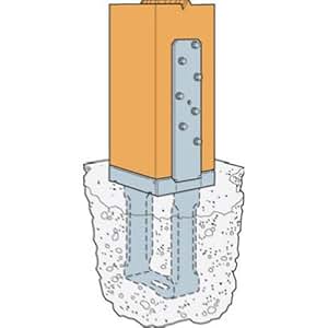 Simpson Strong Tie CBSQ66-SDS2 1 1 1 6-Inch by 6-Inch Column Base with ...