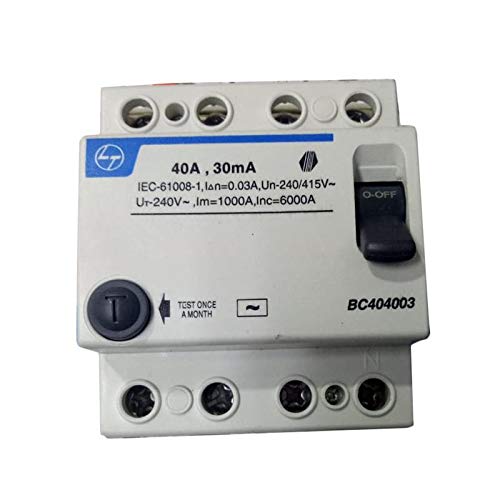 Buy Larsen & Toubro 30 mA 40 A 4 Pole RCCB/ELCB (White) Online at Low ...