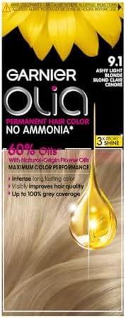 Garnier Olia, No Ammonia Permanent Hair Color With 60% Oils, 9.1 Ashy Light Blonde price in ...