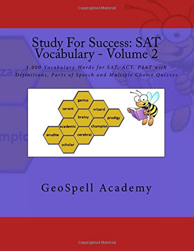 Study For Success: SAT Vocabulary - Volume 2: 1,000 Vocabulary Words ...