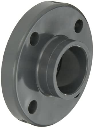 GF Piping Systems PVC Pipe Fitting, Flange, Schedule 80, Gray, 1/2 ...