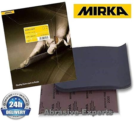 Wet and Dry MIRKA Sandpaper Grit P800 x10 Sheets 230 x 280mm Waterproof ...