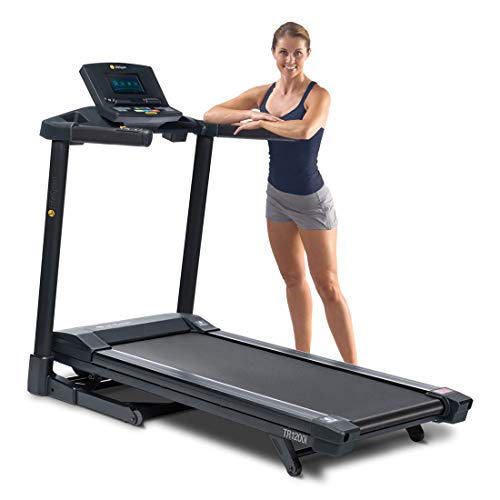 LifeSpan Fitness TR1200i Folding Treadmill, Compact Fold-Up Running ...