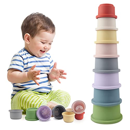 Zalmoxe Baby Stacking Cups Stacking Toys for Toddlers Play Learning ...