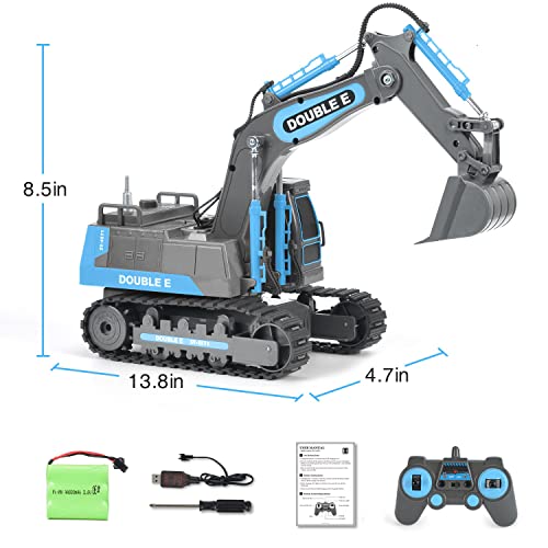 DOUBLE E Remote Control Excavator Toy RC Excavators Rechargeable ...
