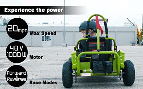 FIT Right 2020 Baja-X 48 Volt 1000 Watt Brushless Electric Go Kart, 3 ...