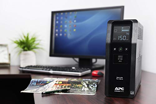 APC UPS BR1500MS, 1500VA Sine Wave UPS Battery Backup & Surge Protector ...