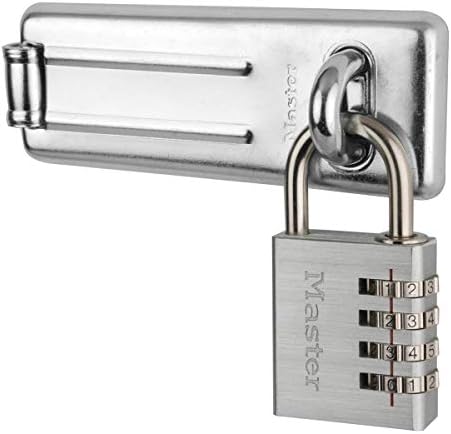 Master Lock 7640704EURD 115mm Hasp and 40mm 4 Digit Resettable ...