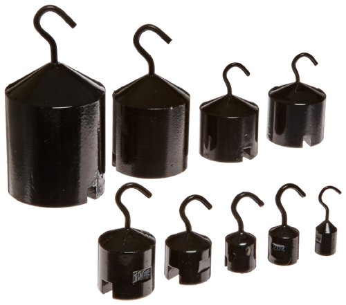 Ajax Scientific ME180-0000 9 Piece Economy Hook Weight Set with Plastic ...
