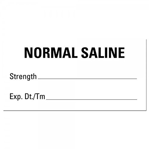 Amazon.com : NORMAL SALINE Medical Labels LV-MAN48 : Office Products