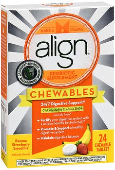 Buy Align Probiotic Supplement Chewable s Banana Strawberry Smoothie ...