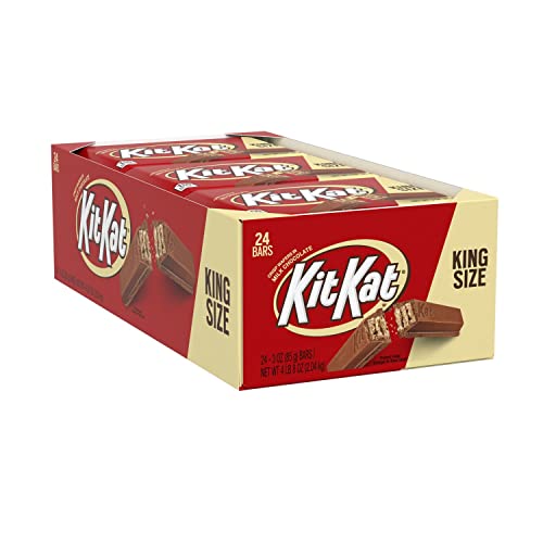 Kit Kat Milk Chocolate Wafer King Size, Candy Bars, 3 oz (24 Count) in ...