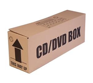 Pack of 5 Cardboard Boxes for CDs & DVDs, ideal for storage & removal ...