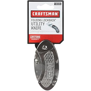 Amazon.com: Craftsman Folding Lock Back Utility Knife Grey (black ...