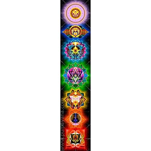Amazon.com: Chakra Banner | Chakras Wall Hanging | Chakra Tapestry ...