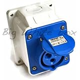 MK Commando K9201 Angled Socket Outlet 16 Amp 2P+E 200-250 Volt (IP44 ...