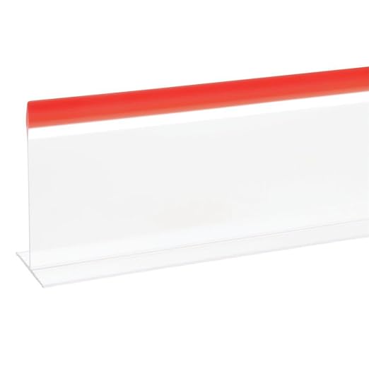 Amazon.com: Meat Case Divider Shelf Divider Clear with Red Trim T Shape ...